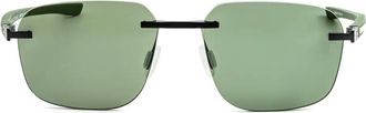 Tag Heuer lunettes de soleil &agrave; monture carr&eacute;e - Vert