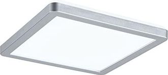 Paulmann 71007 LED Panel Atria Shine 190x190mm eckig incl. 1x11,2 W Tageslichtwei&szlig; Chrom matt Lichtpanel Kunststoff Deckenpanel 4000 K