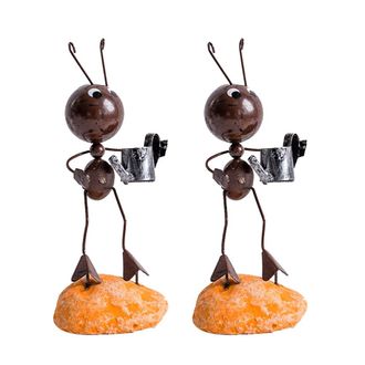 BESPORTBLE 2stücke Eisen-ameisen Dekofiguren Handgemachte Cartoon-antennen Für Tisch Und Wohnkultur Witzige Metallornamente Für Zuhause Bar Und Auto Zufälliger S