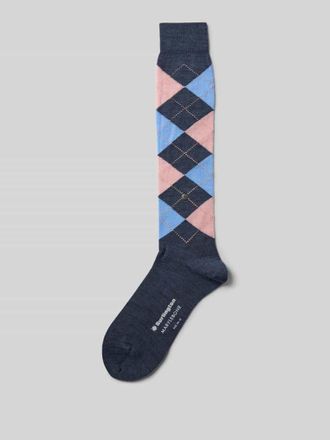 Burlington Kniestr&uuml;mpfe mit Argyle-Print Modell Marylbone