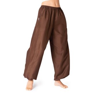 Panasiam Haremshose einfarbig, Braun L