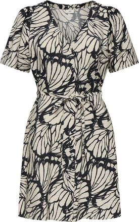 Jacqueline de Yong JdY Damen Jdytroya Life S/S Short Dress WVN Dia, Tapioca, XS EU