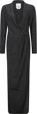 SA SU PHI Criss Cross Langes Kleid - - Dresses - Damen - Schwarzk - XL