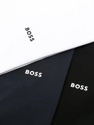 HUGO BOSS Logo Print Cotton T-Shirt - White