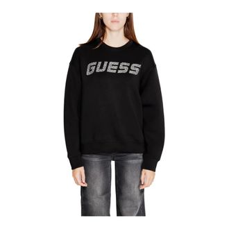Guess SweaT-shirt &agrave; logo strass - Femme - Sweatshirts et sweats &agrave; capuche - Noir - Taille: 34 FR