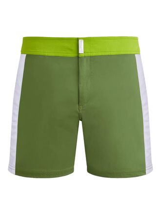 Vilebrequin Gestreifte Badehose mit geradem Bund - Gr&uuml;n