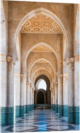 Posterlounge Korridor im arabischen Stil, Marokko Acrylglasbild von Matteo Colombo 40 x 60 cm Wandbilder Wanddeko
