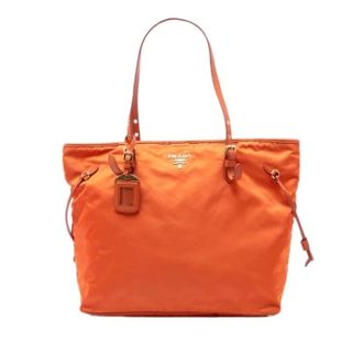 Prada Sac cabas en nylon Pre-owned - Femme - Pre-owned - Orange - Taille: ONE Size