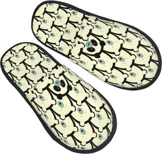 Generic Chaussons Femme Homme Un Panda Parmi Les Ours Polaires Chaussons Femme Adultes Automne Hiver Pantoufles DExtérieur, Pour Mariage, Hommes, Femmes, L