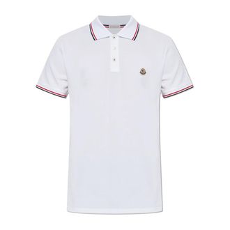 Moncler Baumwollpolo - - Tops - Herren - Wei&szlig; - S