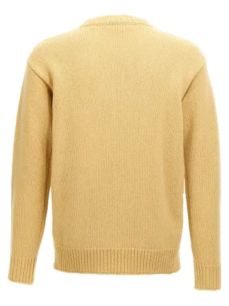 Marni Wool Crew Neck with Patch Pocket Sweater - Yellow
