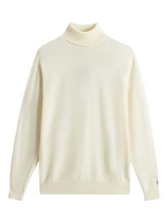 Woolrich pull &agrave; logo brod&eacute; - Blanc
