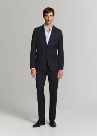 Mango Pantalon costume Tur&iacute;n 100 % laine bleu marine - Homme - 38 - MANGO MAN
