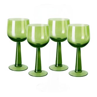 HKliving Verre &agrave; vin The emeralds - Set de 4 HKliving