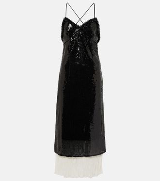 Xu Zhi Midikleid aus Organza mit Pailletten