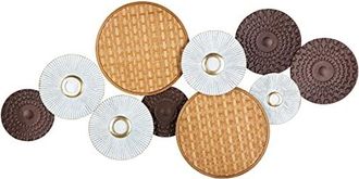 Gilde Wandrelief Vienna Metall braun naturfarben 64x122x5 cm Wanddeko Kunst Dekoration Wohnzimmer