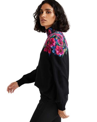Desigual Womens BLUS_Petunia Blouse, Black, XS