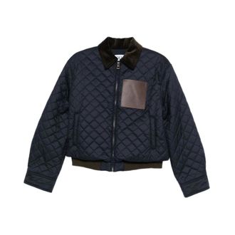 Loewe Femme, Vestes, Bleu, Taille: 36 FR Veste courte en tissu technique