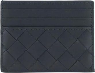 Bottega Veneta Homme, Accessoires, Noir, Taille: ONE Size Porte-cartes en cuir tiss&eacute;