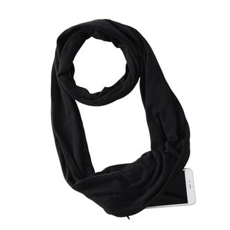 Generic &Eacute;charpe &agrave; col infini - Emballage de voyage &agrave; la mode, sac &agrave; fermeture &eacute;clair discret | Accessoire de mode l&eacute;ger - Porte-tissu doux confortable, stocka