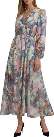 Generic Robes boh&egrave;me 2026 pour femmes, robe midi d&eacute;contract&eacute;e &agrave; manches longues avec col en V profond, taille haute, style boh&egrave;me, bleu clair, XL