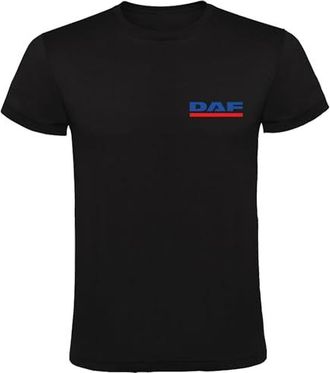 Generico T-shirt DAF noir : logo homme, 100 % coton, plusieurs tailles, Noir, XXL