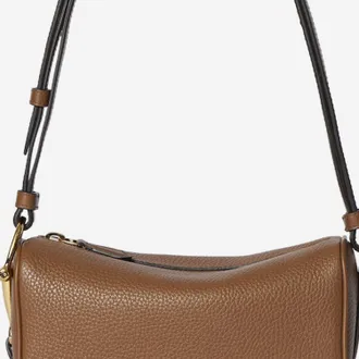 Gucci Womens Half Horsebit Shoulder Bag Brown Leather Clutch