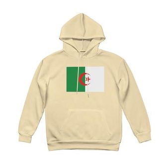 Generic Sweatshirt Alg&eacute;rie Doublure Polaire Alg&eacute;rie Drapeau Lettres Graphiques Pull Col Rond Manches Longues Coupe Ample Sweat V&ecirc;tewoments Plusieurs Couleurs 