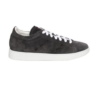 Kiton Homme, Chaussures, Gris, Taille: 44 EU Baskets en cuir suédé