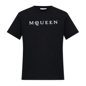 Alexander McQueen T-Shirt mit Logo - - Tops - Herren - Schwarzk - XL