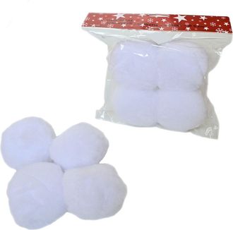 Health & Beauty 4er Set Schneeb&auml;lle Deko Weihnachtsdeko Winterdeko &Oslash; ca. 5 cm