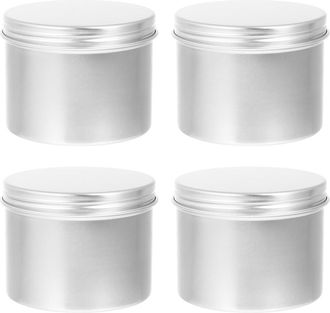 Amosfun 4st&uuml;cke Runde Aluminium Aufbewahrungsdosen Mit Schraubverschluss Luftdicht Leicht Vielseitig F&uuml;r Tee Kerzen Diy Schmuck Und Kleine Gegenst&auml;nde Sicher 