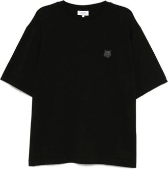 Maison Kitsun&eacute; Homme, Tops, Noir, Taille: M Fox Head Oversize Tee
