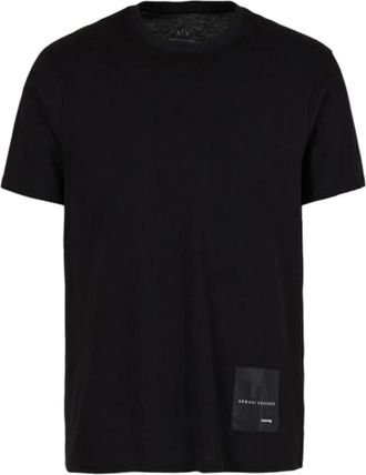 A|X Armani Exchange Homme, Tops, Noir, Taille: L T-shirt avec &eacute;cusson logo