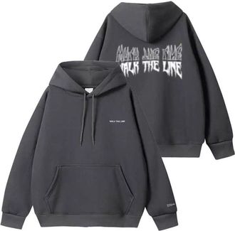 Generic Walk The LINE Hoodie 2025 Bedrucktes Support Merch Sweatshirt Baumwolle Perip-heral Zip Shirt(A Gray,S)