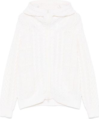 C.P. Company Cardigan mit Zopfmuster - Weiß