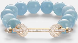 Ananya Bracelet Chakra en or 18 ct &agrave; aigues-marines et pierres pr&eacute;cieuses