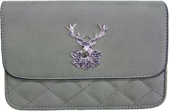 Trachtenland Gesteppte Trachten Handtasche Anni mit Hirsch Applikation | Dunkelgrau
