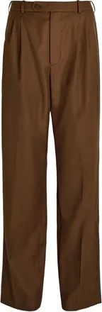 Ronny Kobo pantalon Soprano &agrave; design pliss&eacute; - Marron