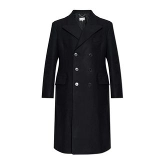 Maison Margiela Homme, Manteaux, Noir, Taille: L Wool Coat