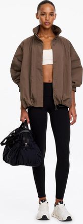 Arket Wattierte Windbreaker-Jacke -Braun