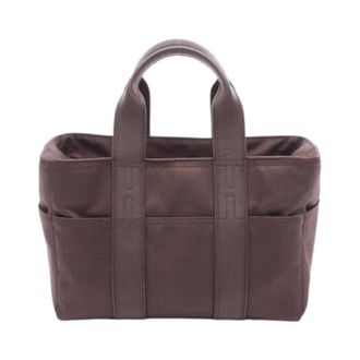 Herm&egrave;s Pre-owned Acapulco PM Toile Chevron Leder Handtasche - - Pre-owned - Damen - Braun - ONE SIZE