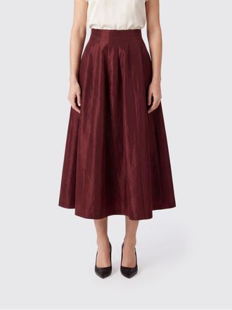 Alberta Ferretti Jupe crayon midi en taffetas &agrave; taille haute et fermeture arri&egrave;re
