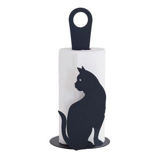 Arti & Mestieri Porte Rouleau essuie-Tout Motif Chat Noir