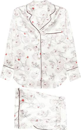 Olivia Von Halle Alba Floral-print Pajamas