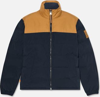 Timberland Wasserabweisende Welch Mountain Steppjacke f&uuml;r Herren in Gelb/Dunkelblau, Herren, Blau, Gr&ouml;&szlig;e