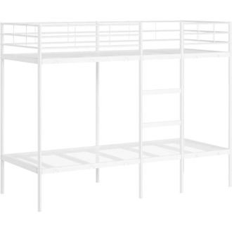 vidaXL Etagenbett ohne Matratze Wei&szlig; 75x190 cm Stahl vidaXL