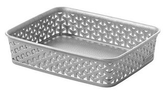 Curver Office K&ouml;rbchen, Polypropylene, silver, 25 x 20 x 6 cm