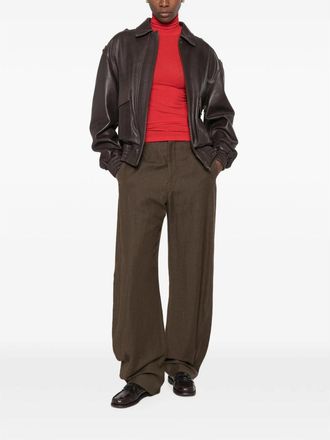 Tela Roll Neck Viscose Sweater - Red