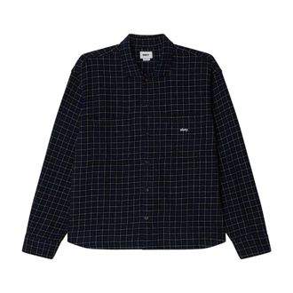 Obey Adams Woven Academy Shirt - - Shirts - Herren - Blau - S
